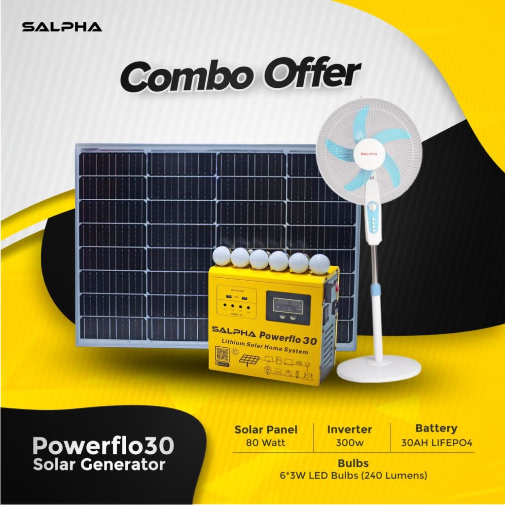 The Salpha Powerflo 30 Solar Home System – Jaluso Energy LTD