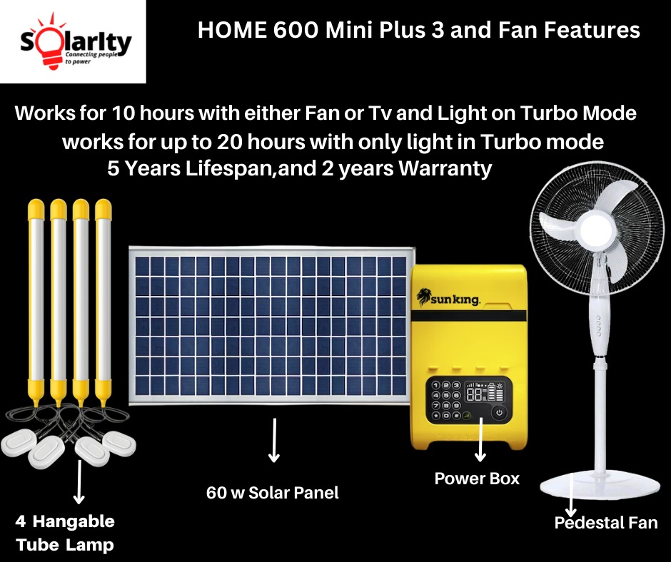Sunking home 600 mini plus 3 and fan features – Jaluso Energy LTD