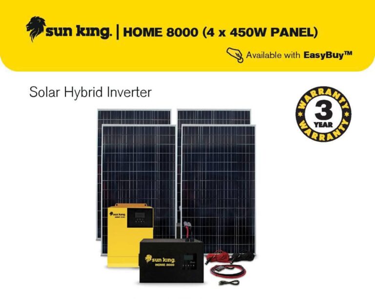 The Sun King Home 8000 4P Solar Home System one battery – Jaluso Energy LTD