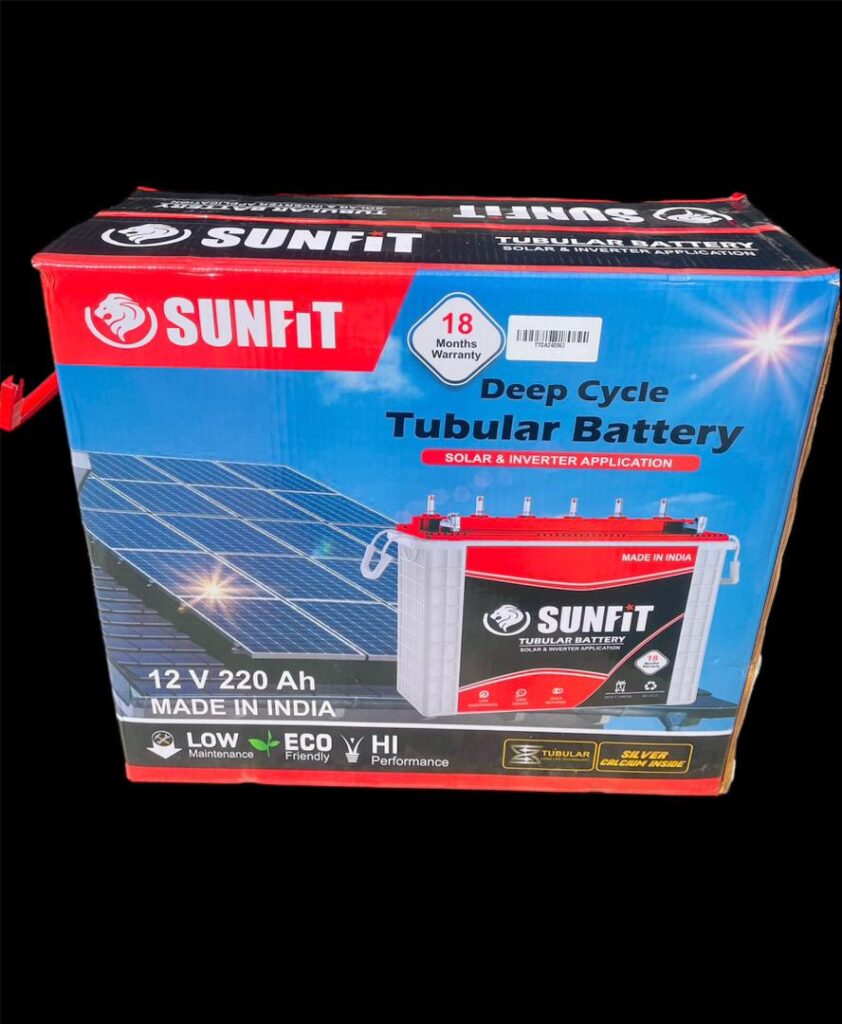 Sunfit 12v 220AH tubular battery – Jaluso Energy LTD